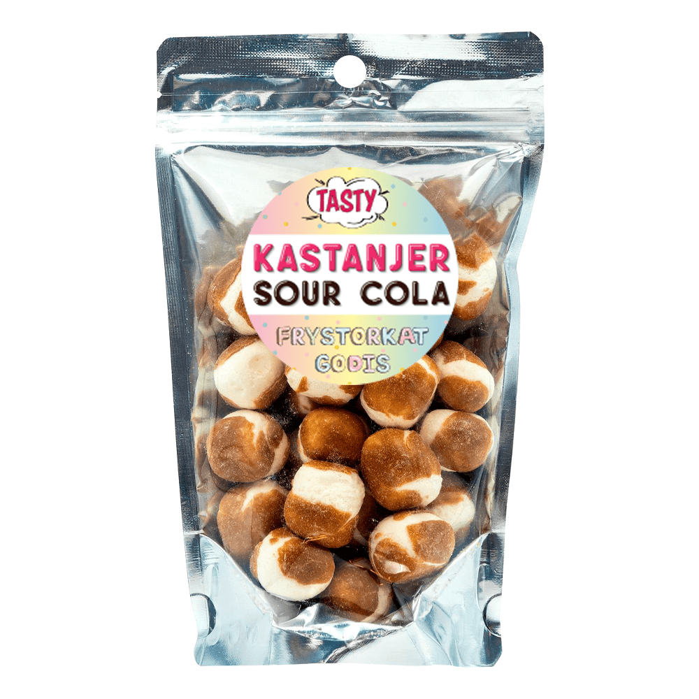 Frystorkat Godis Kastanjer Sour Cola 160g